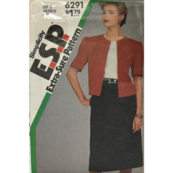 Simplicity | Office | Vintage 983 Simplicity 6291 Sewing Pattern Misses ...